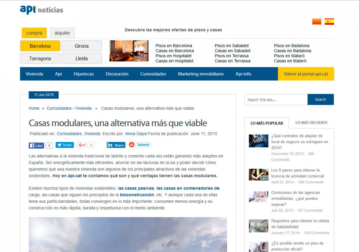 API CAT - Casas modulares, una alternativa más que viable - inHAUS