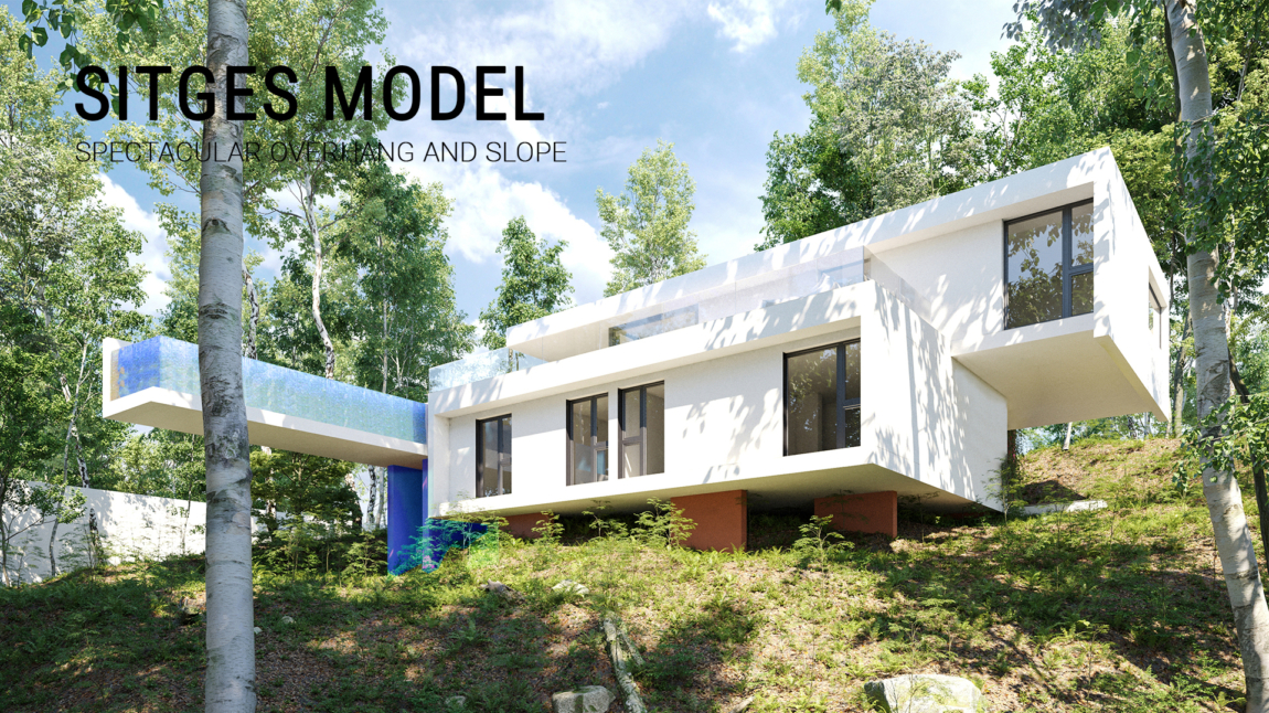 Modern industrialised design house Sitges 4D 2P 2.265 - inHAUS