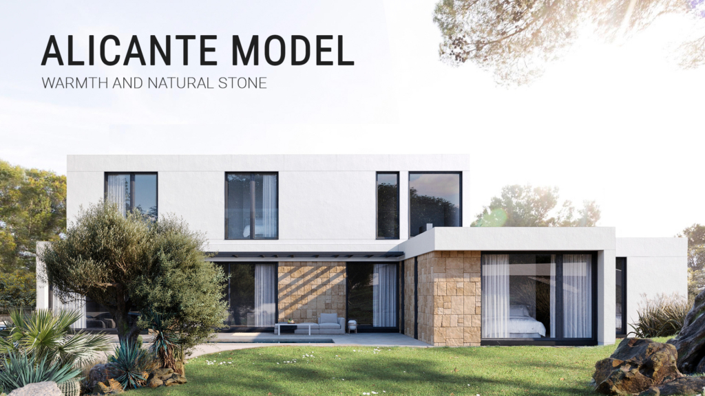 Prefabricated concrete house Alicante model 4D 2P 2.283 - inHAUS