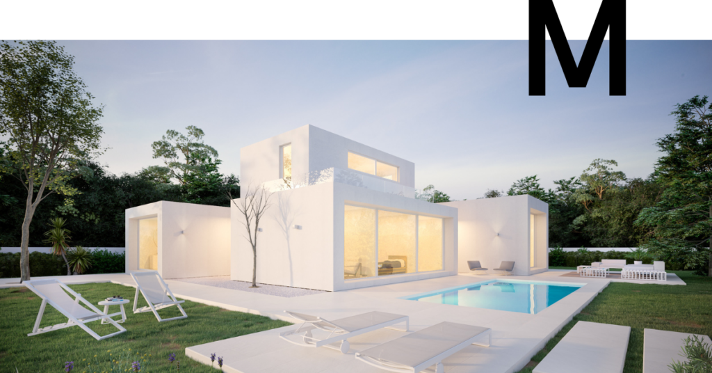 Distribución en planta de las casas modulares inHAUS - Tipologías.