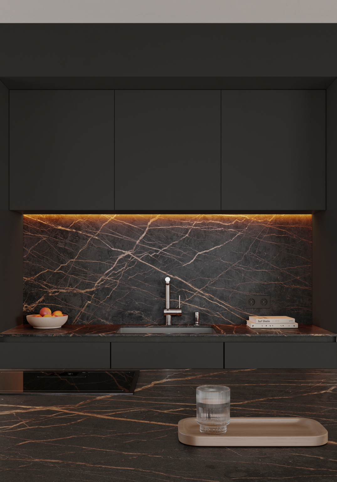 High tech modular house in Alicante - Illuminated overhangs in inHAUS