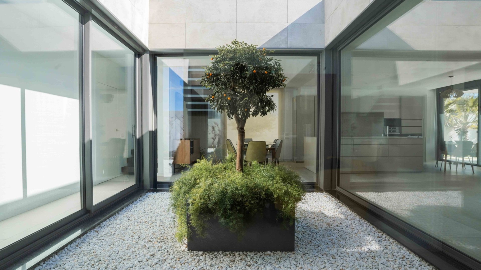 Interior courtyards in luxury homes - Photo gallery by inHAUS